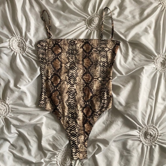 SHEIN | Tops | Snake Skin Body Suit | Poshmark